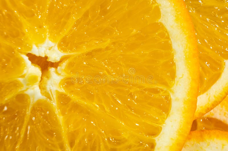 Macro Texture of Ripe Fresh Orange Fruit Pulp. Stock Photo - Image of ...
