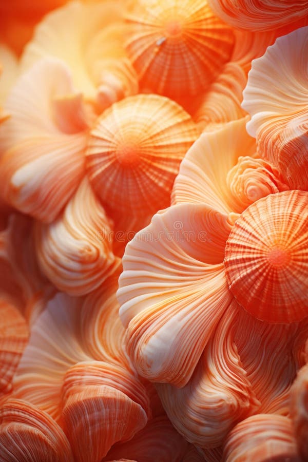 Macro texture of shells stock photo. Image of details - 293725748