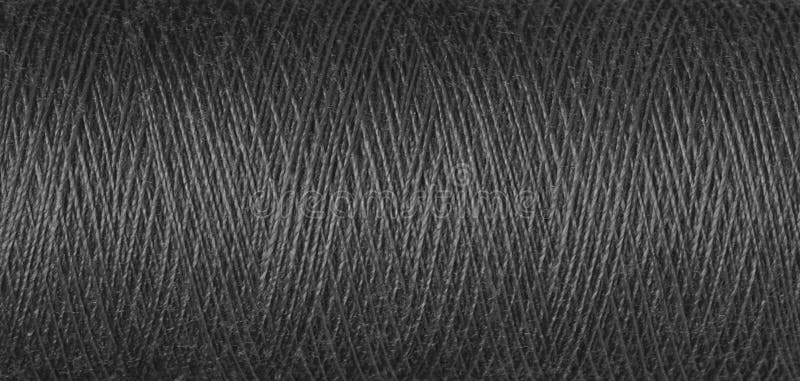 Macro Texture of a Skein of Black Sewing Thread Stock Image - Image of ...