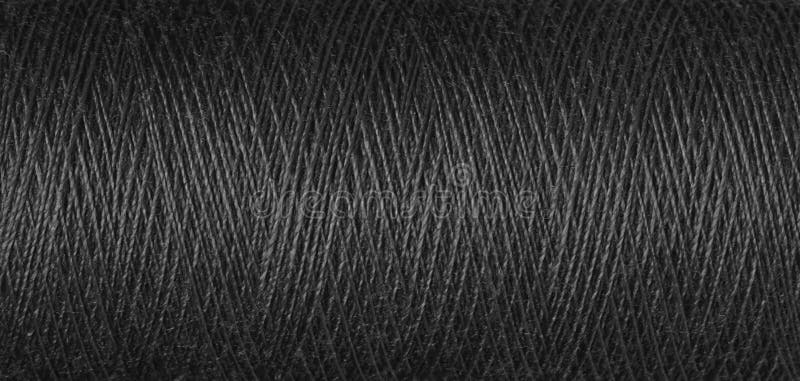 Macro Texture of a Skein of Black Sewing Thread Stock Image - Image of ...