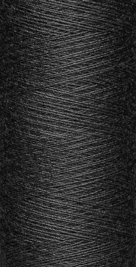 Macro Texture of a Skein of Black Sewing Thread Stock Photo - Image of ...