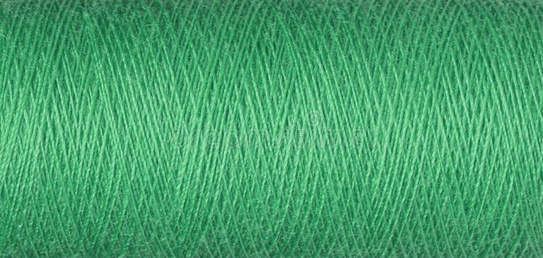 Macro Texture of a Skein of Green Sewing Thread Stock Photo - Image of ...