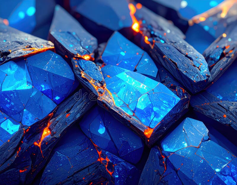 Solidified Hot Lava Texture of Eruption Volcan. Generative AI Stock ...