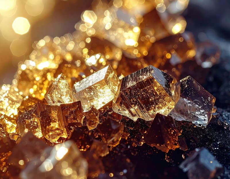 Macro Texture Sugar Crystal Clusters Rock Stock Illustration ...