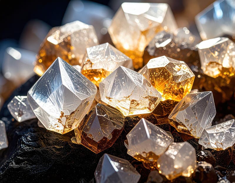 Macro Texture Sugar Crystal Clusters Rock Stock Illustration ...