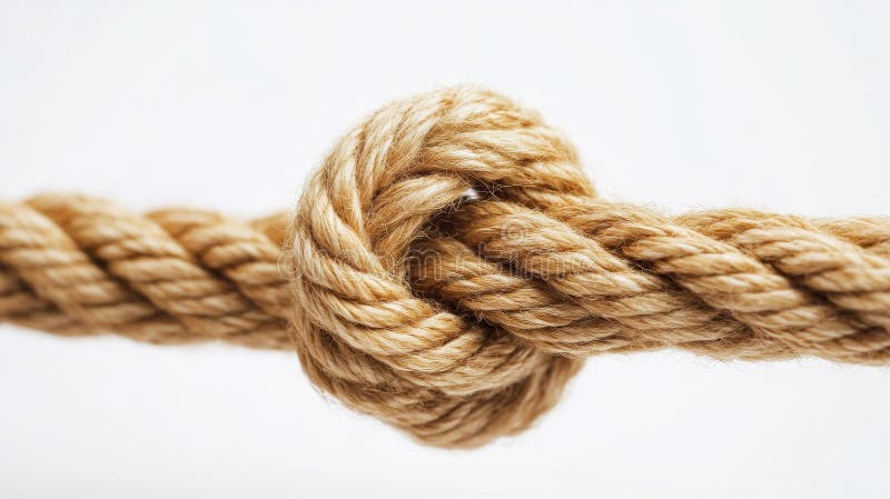 Macro of Thick Rope Knot Emphasizing Strength Stock Image - Image of ...