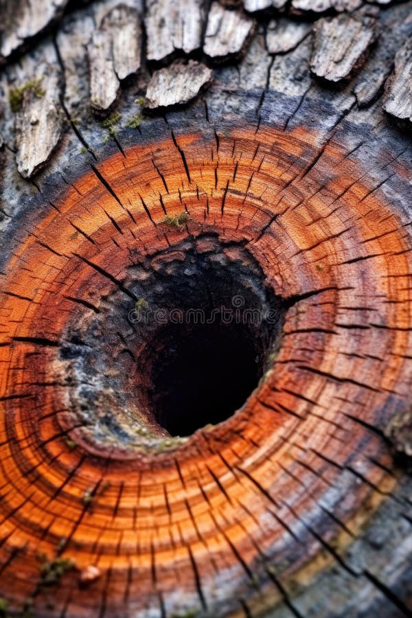 Macro of Tree Rings and Cracks in a Tree Stump Stock Image - Image of ...