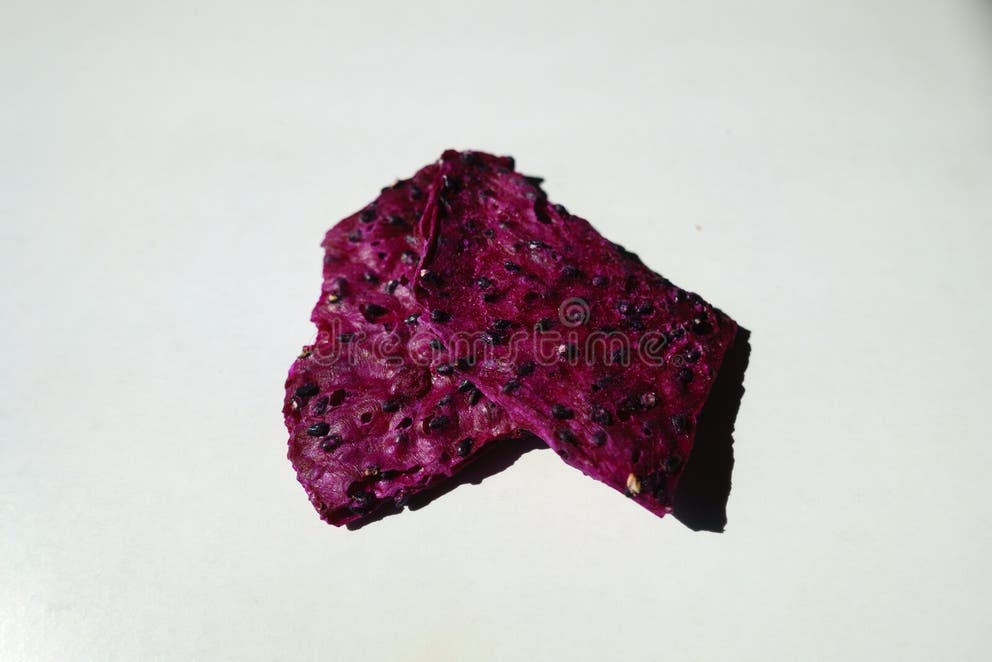 Macro of Two Purple Dried Dragon Fruit Chips Stock Photo - Image of pair, nutrient: 272845336