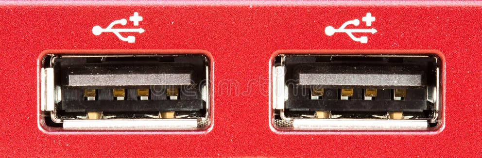 Macro of a two usb ports stock image. Image of modern - 11007965
