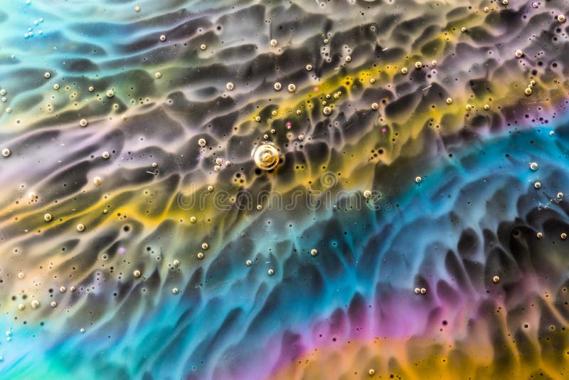 Macro Universe, Platnets and Stars in it, Multi-colored Paints Stock ...