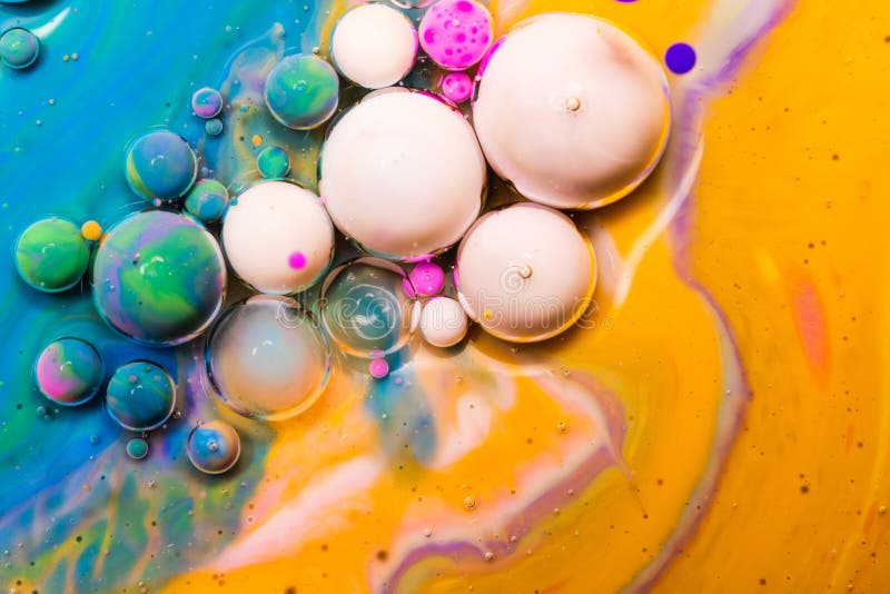 Macro Universe, Platnets and Stars in it, Multi-colored Paints Stock ...