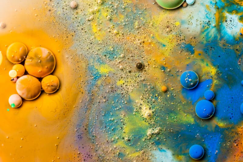 Macro Universe, Platnets and Stars in it, Multi-colored Paints Stock ...