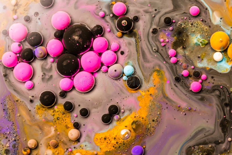 Macro Universe, Platnets and Stars in it, Multi-colored Paints Stock ...