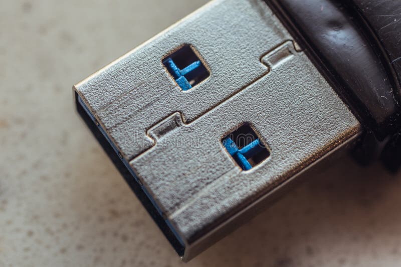 Macro of USB interface stock photo. Image of shape, close - 242556106
