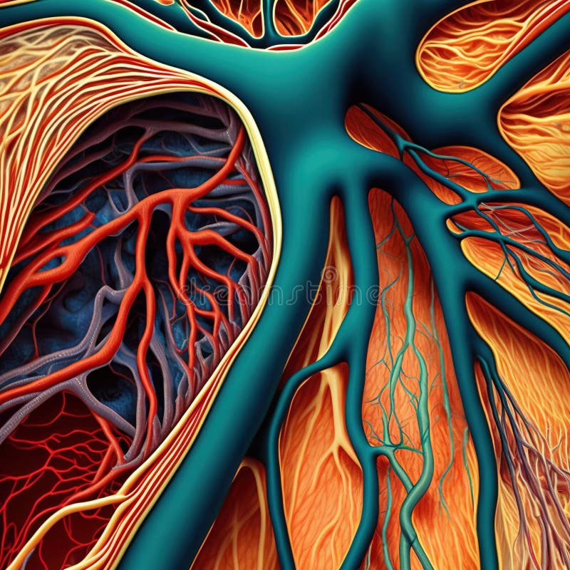 Macro veins tissues stock illustration. Illustration of detail - 270291771