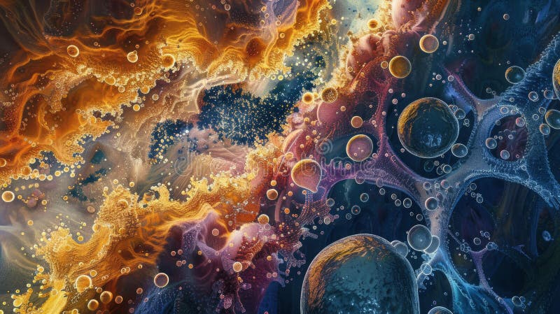 Macro View Abstract Background, Micro Life Inside Cell, Textured ...