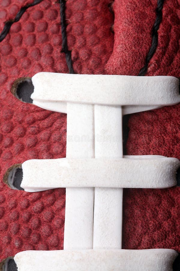 Macro View of an American Football Stock Image - Image of equipment ...