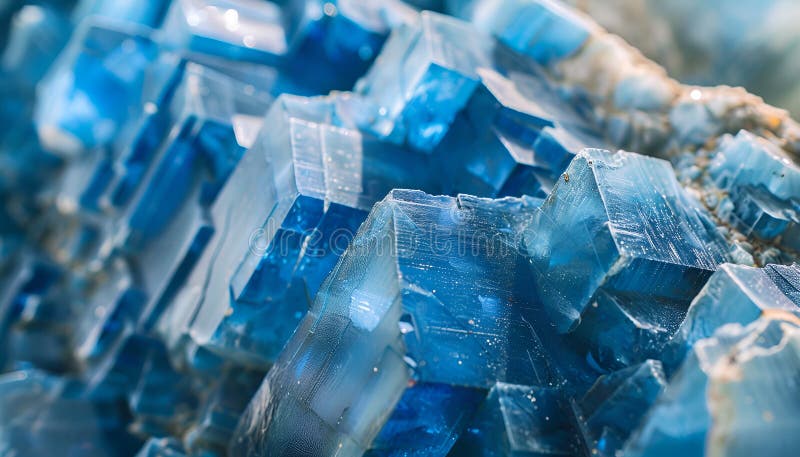 Macro View of Blue Mineral Stone Formed Naturally Stock Photo - Image ...