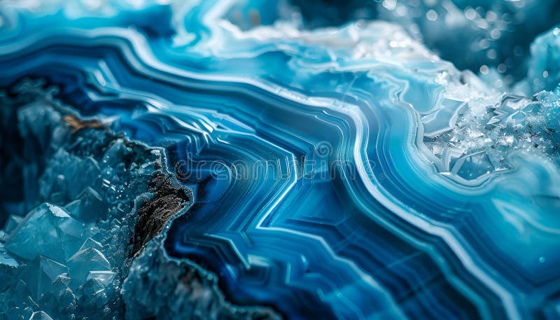 Macro View of Blue Mineral Stone Formed Naturally Stock Photo - Image ...