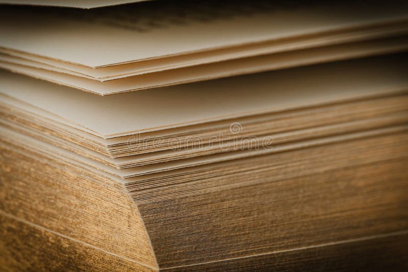 Macro View of Book Edge with Gold Leaf Stock Photo - Image of learning ...