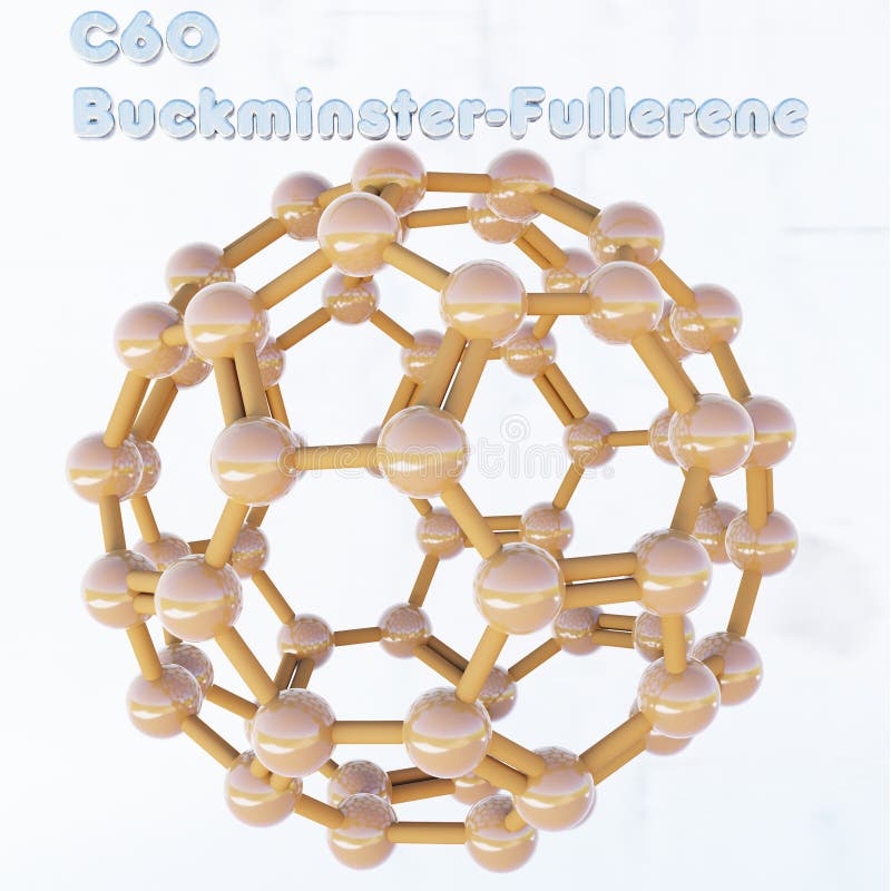 C60 molecule stock illustration. Illustration of colored - 188588141