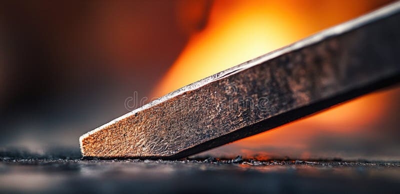 A Macro View Captures the Sharpness of a Steel Chisel, Highlighting ...