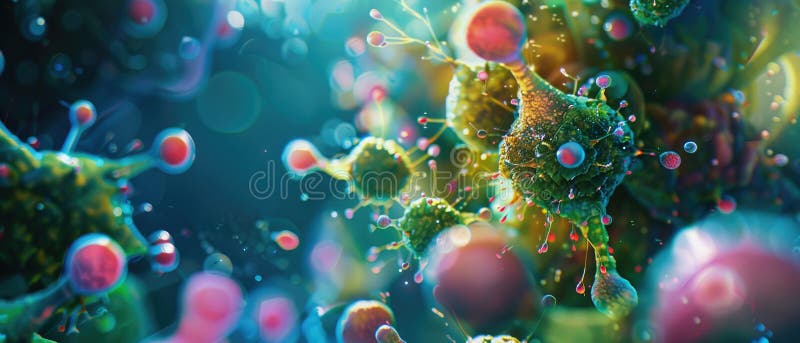 Macro View of Cell Abstract Background, Micro Life Inside Organic ...