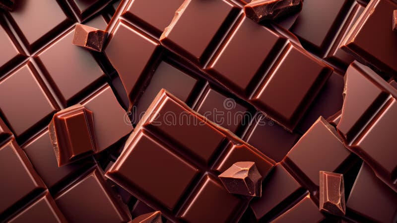 Macro View of Chocolate Bars with Rich Textures and Pieces. Tasty Food ...