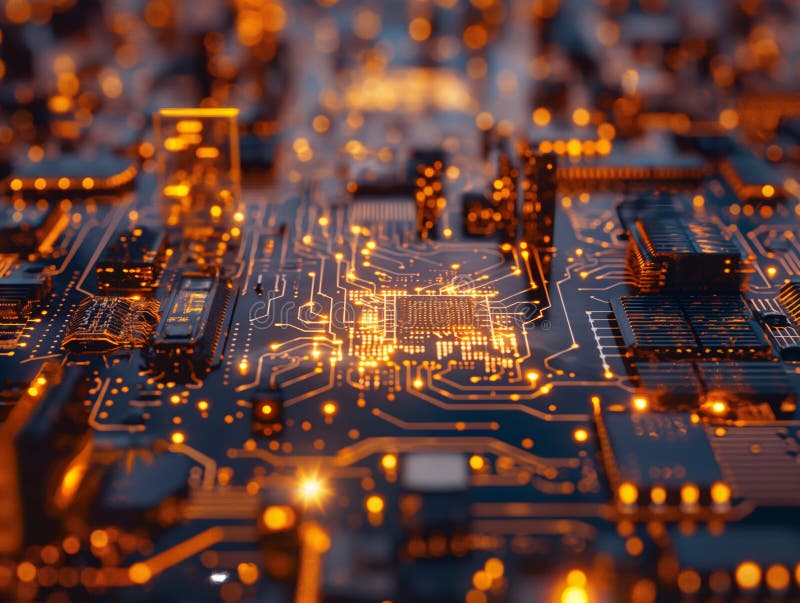 Circuitry Close-up: Technology and Computing Power Stock Image - Image ...