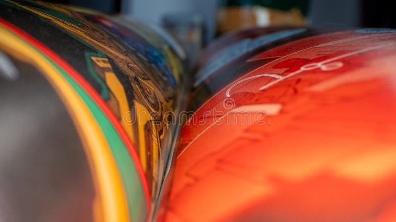 Macro View of the Comics Page Background, Top View of Comic Book Pages ...