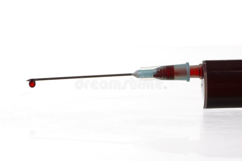 Macro View of Drop of Blood from Syringe Stock Photo - Image of glass ...