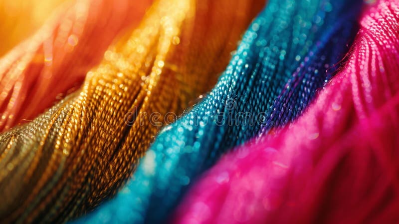 A Macro View of Fabric Threads Showcasing a Discreet Diffuse Glow ...
