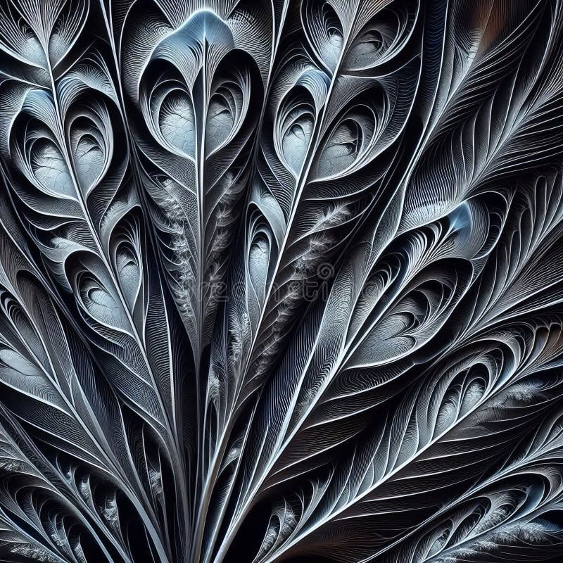 Macro View of a Feather Detailed Intricate Structures with a Hyp Stock ...