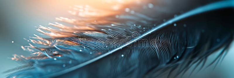A Macro View of a Feather, Showing the Delicate Textures and Intricate ...