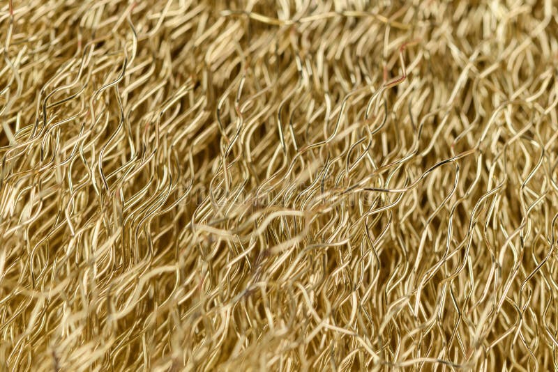 Macro view of gold fiber stock image. Image of foil - 168783555