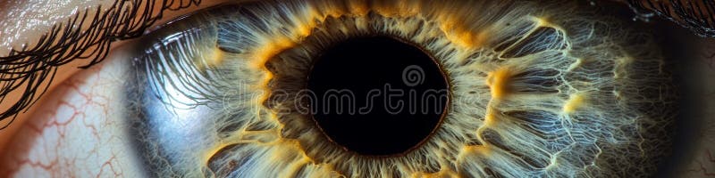 Macro View of Human Eye Iris Details, Vibrant Colors, and Sharp Focus ...