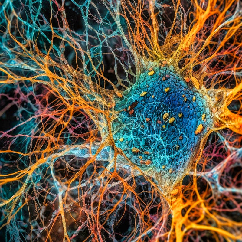 A Macro View Inside a Brain Nerve Cell, Generative AI Stock ...