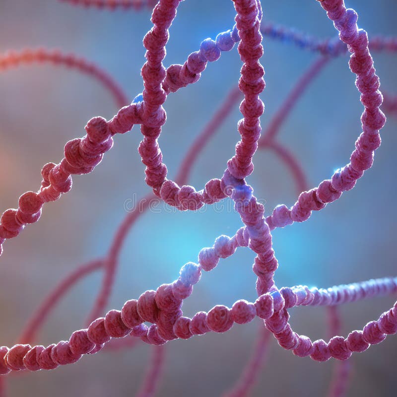 Structured Strands of Microscopic Biology-themed Patterns, Resembling ...