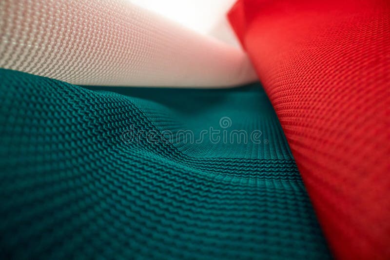 Macro View of the Italy Flag Material. Flag, Country, Patriotic Stock ...