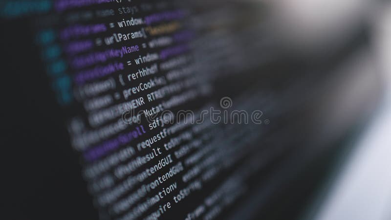 Macro screen with code stock footage. Video of simple - 257711412