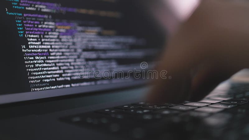 Macro screen with code stock video. Video of digital - 257714593