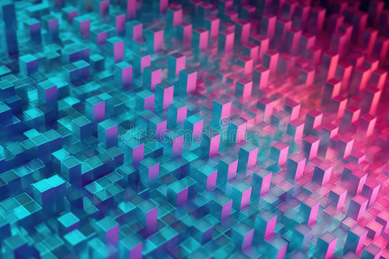 Macro View of Led Screen Pixels Forming a Gradient Stock Illustration ...