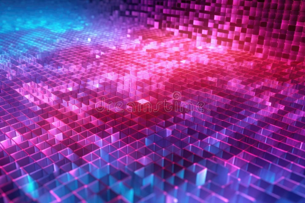 Macro View of Led Screen Pixels Forming a Gradient Stock Illustration ...