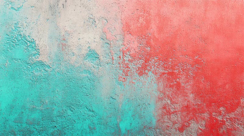 Macro View of a Light Red and Turquoise Concrete Surface with Smooth ...