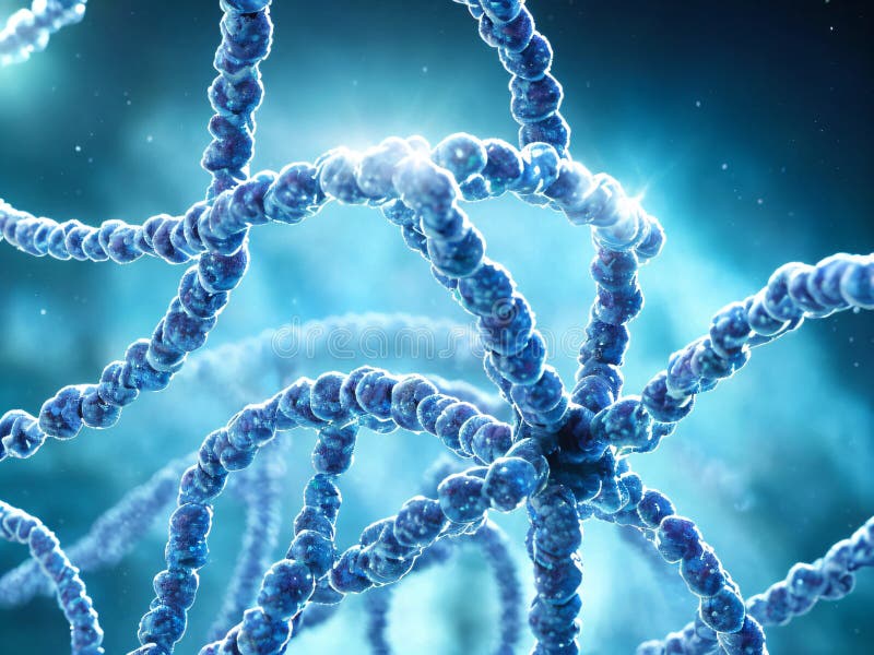 Detailed View of Microscopic Biology-themed Strains, Resembling Cell ...