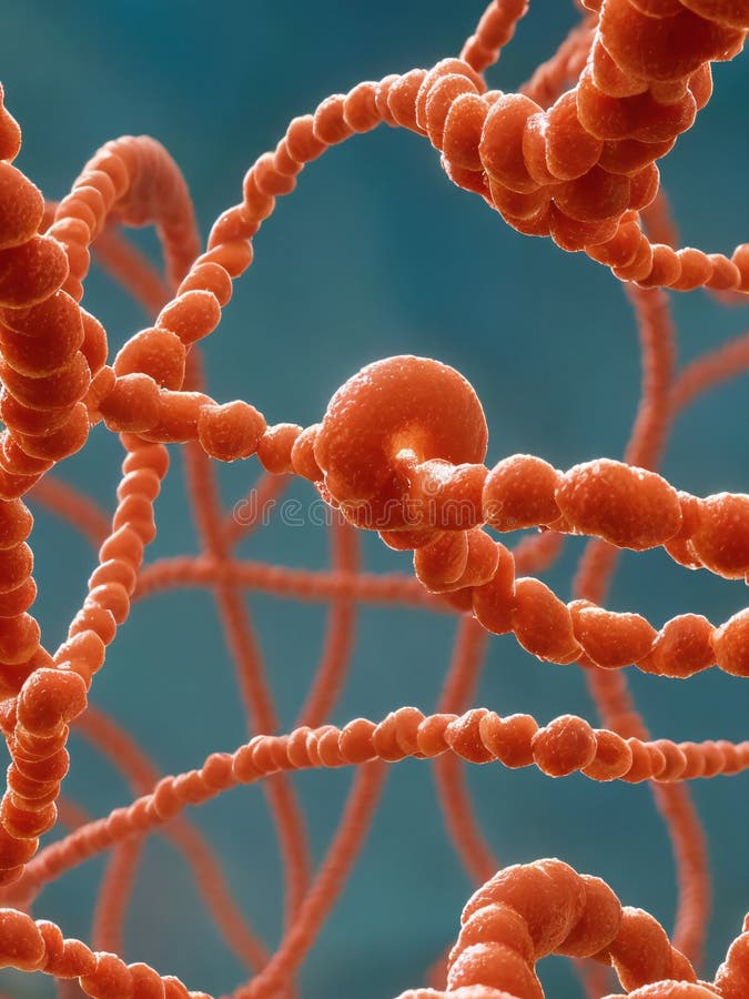 Macro View of Microscopic Biology-themed Strands, Evoking Cell Chains ...