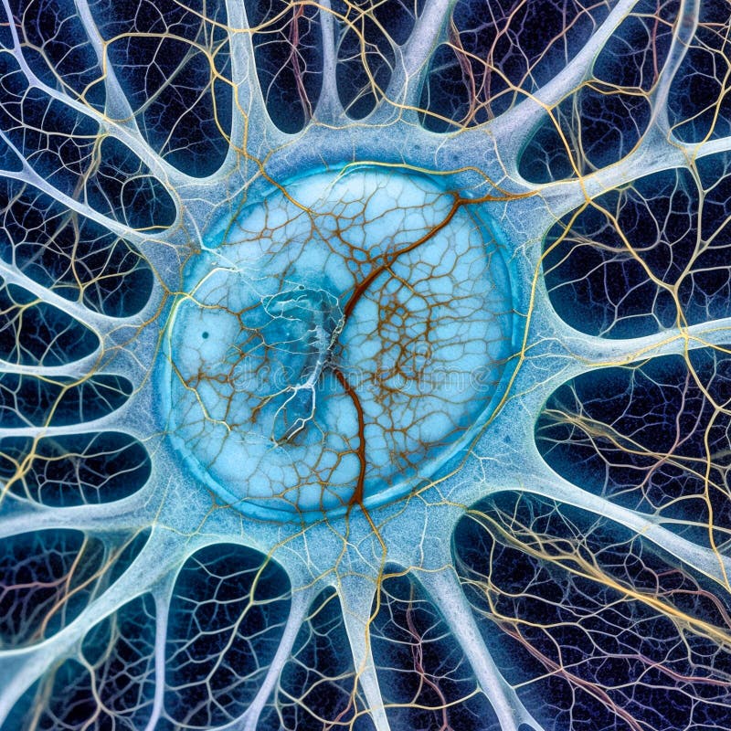 A Macro View of a Neuron Inside a Brain Nerve Cell, Generative AI Stock ...