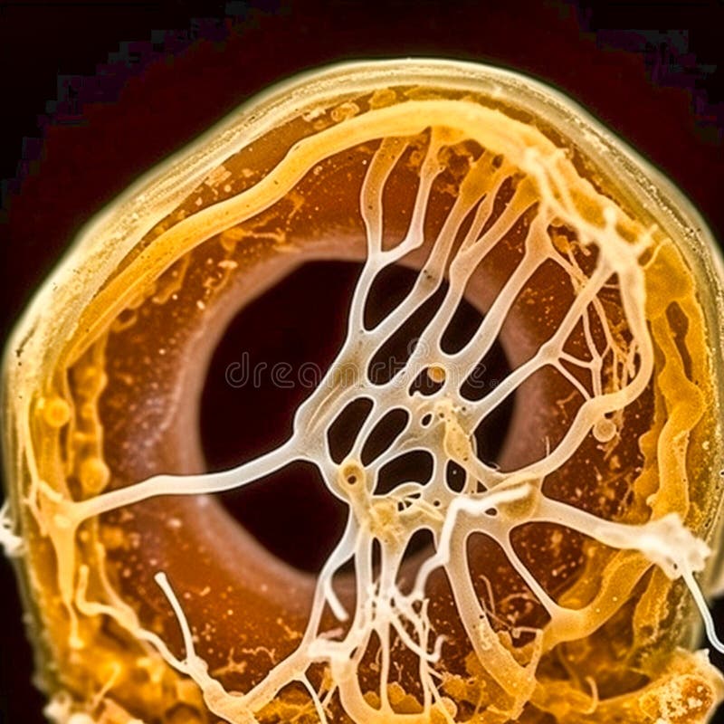 A Macro View of a Neuron Inside a Brain Nerve Cell, Generative AI Stock ...