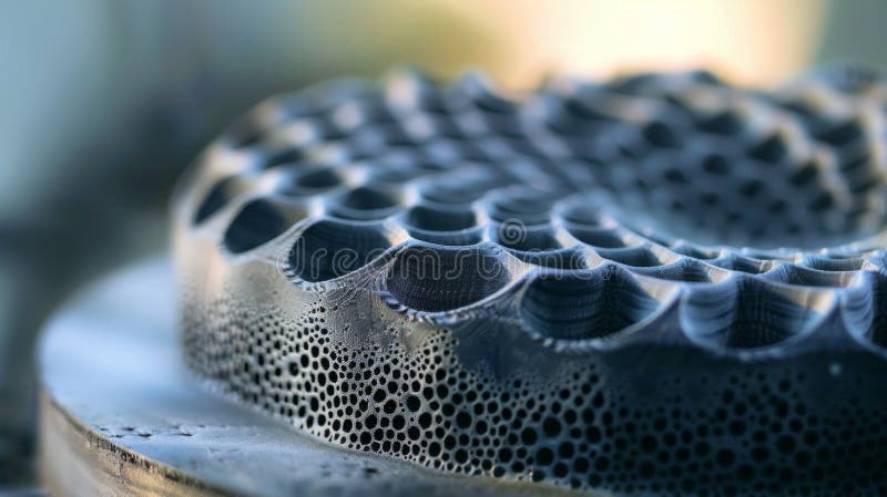 A Macro View of a Newly Printed Object Featuring a Unique Layered ...