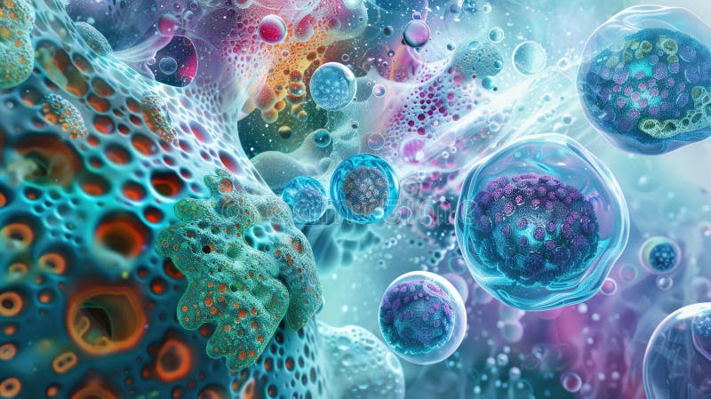 Macro View of Organic, Viruses and Bacteria Abstract Background ...